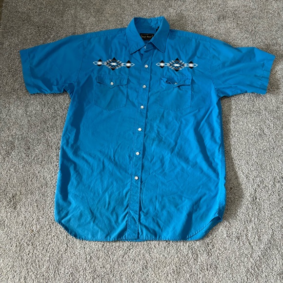 High Noon | Shirts | Vintage High Noon Shirt Mens Medium Blue Pearl ...